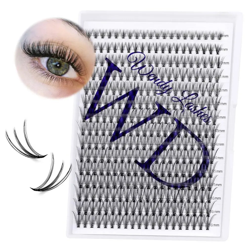 15 Rows Individual Lash Clusters 10D/20D/30D/40D – Wendylash