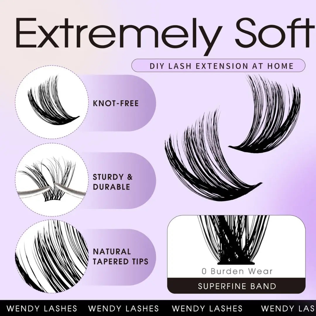60D+80D Volume Individual Lash Clusters – Wendylash